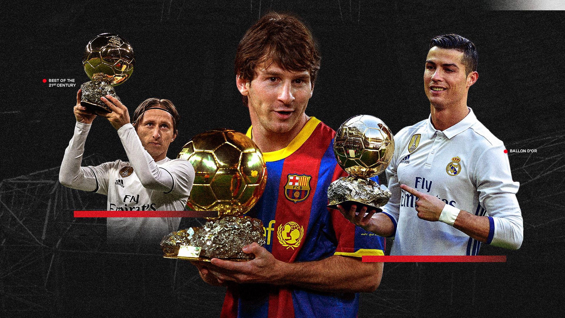 Lionel Messi, Cristiano Ronaldo and every Ballon d'Or winner of the 21st century so far ...